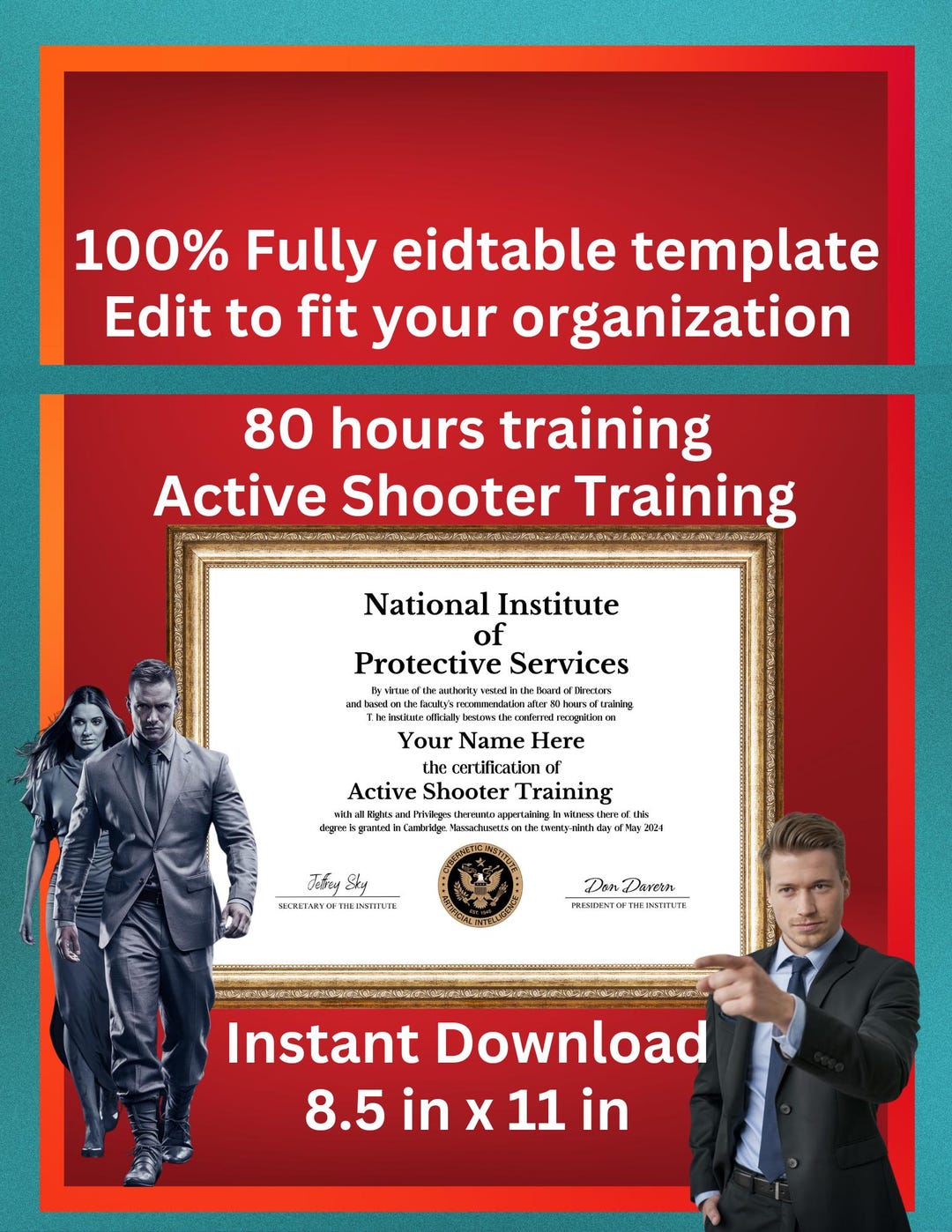 Active Shooter, Certificate, Fictitious School, Authentic Looking ...