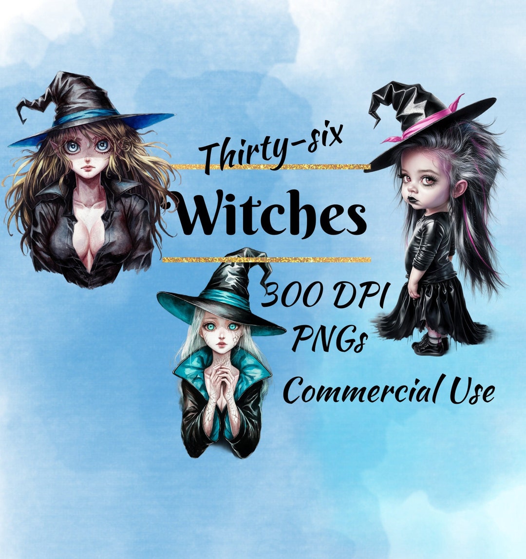 Witches PNG Downloads, Twenty-two 300 DPI Images For, Scrapbooks ...