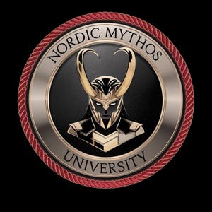 Nordic Mythos University Diploma With Gold Seal, Printable, Replica ...