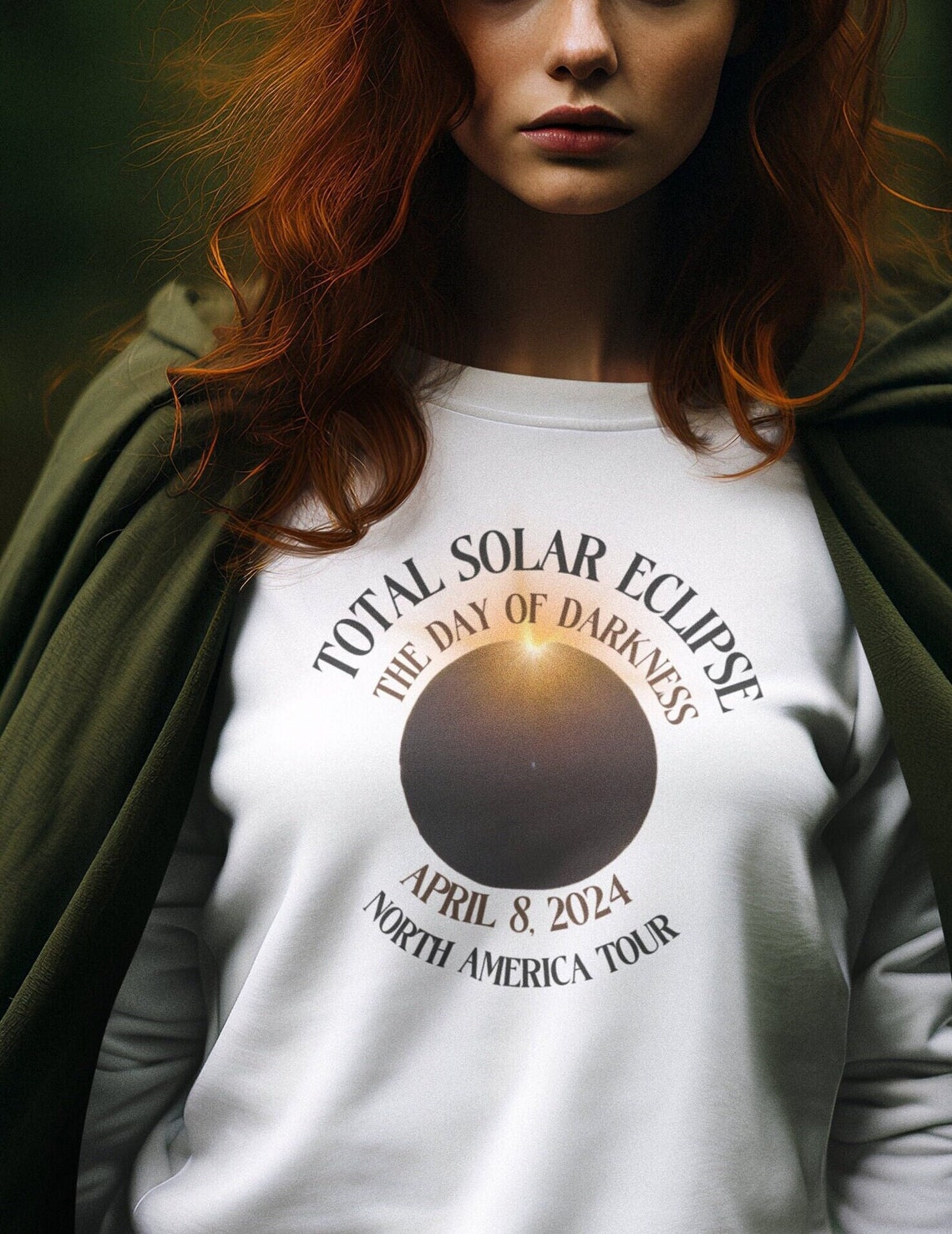 Solar Eclipse Sweatshirt, April 8, 2024, Gift, Present, Total, Era ...