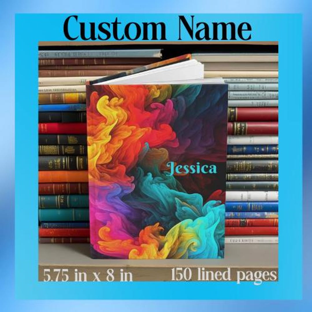 Smoke Custom Journal, 150 Pages, Personalize, Colorful, Unique, Gift ...
