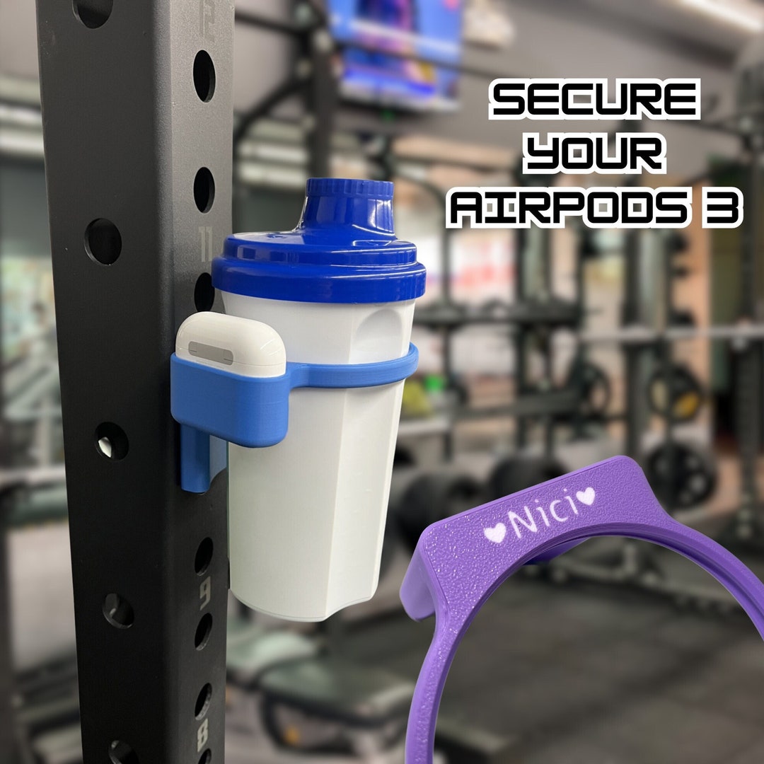 Personalized Water Bottle Holder With AirPod Case, Fitness Accessories ...