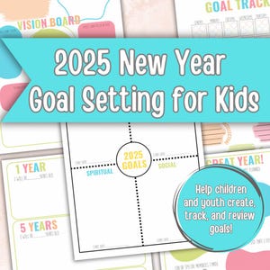 2025 New Years Goal Setting Bundle for Kids Resolutions LDS Children ...