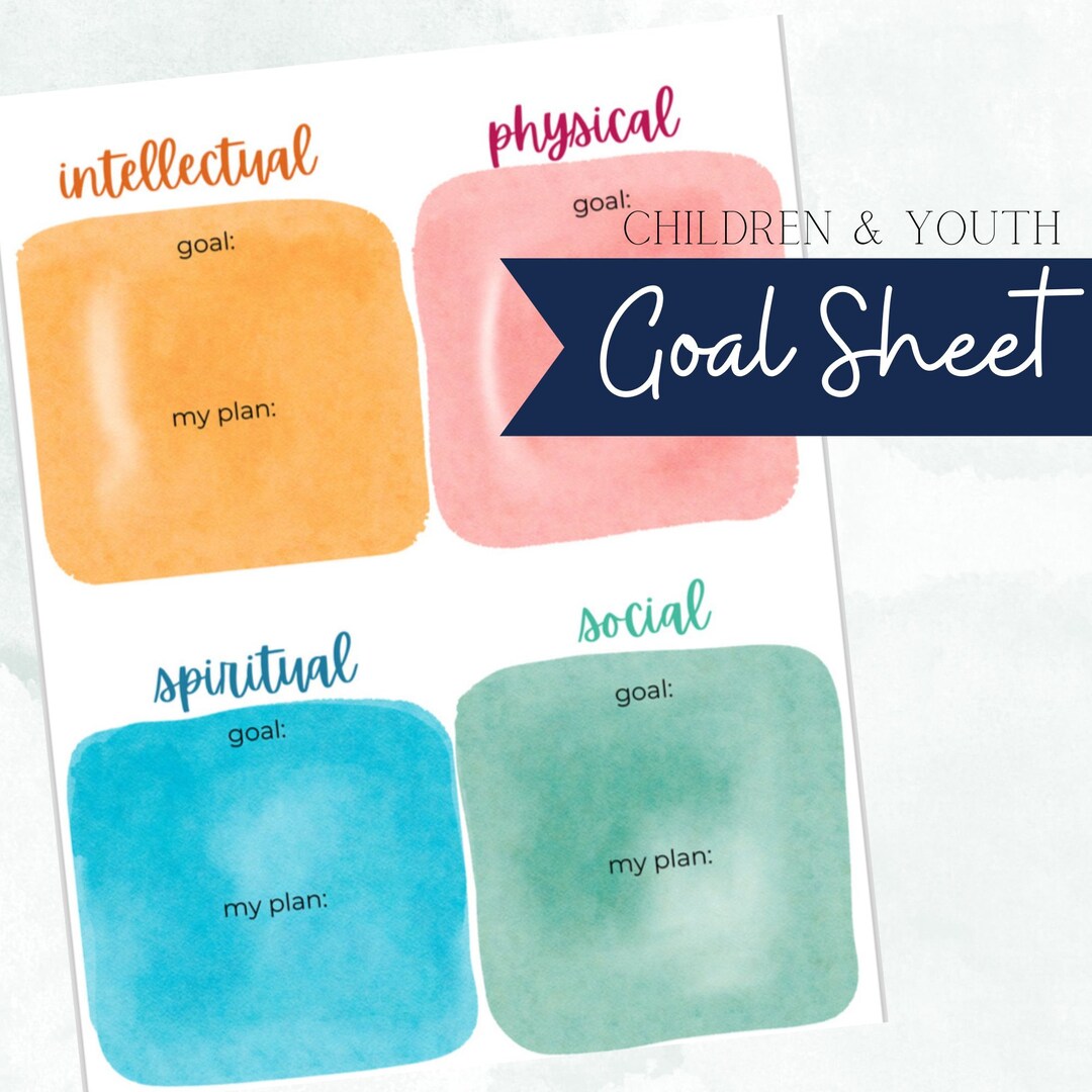 LDS Kids Activity Children & Youth Goals Activity Goal Setting for Kids ...