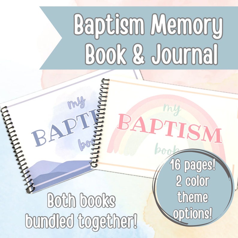 LDS BAPTISM Memory Book and Journal for Lds Baptisms Gift From Primary ...