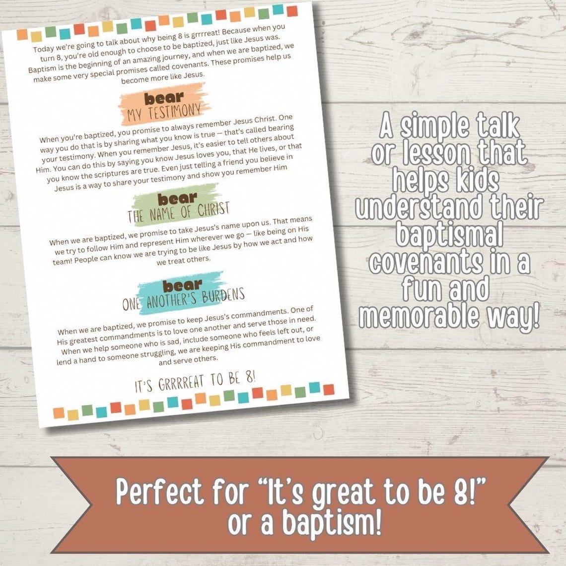 LDS Baptism Bundle Lds Baptism Bundle, Banner, Talk, Handouts & Poster ...