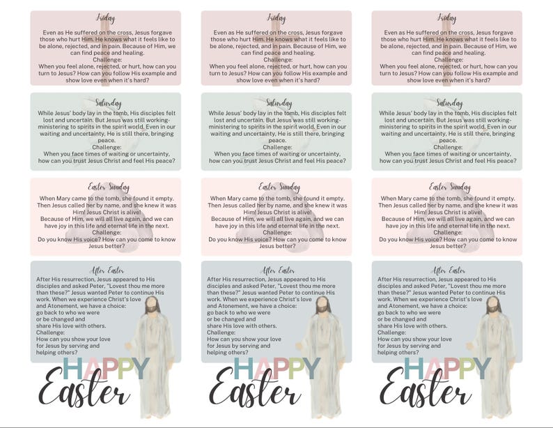 Holy Week Bookmark Printable | Palm Sunday to Easter Study and ...