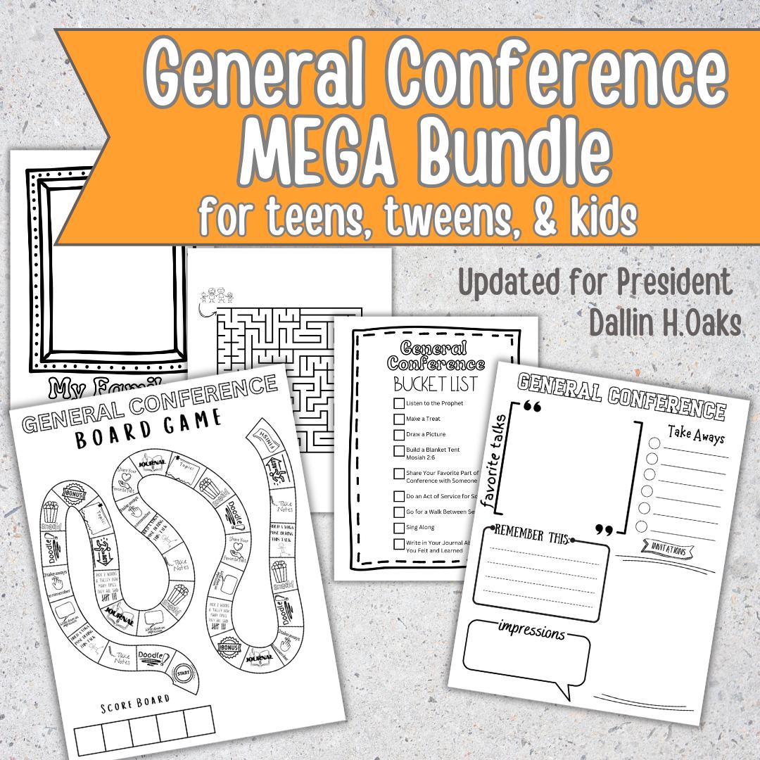 LDS General Conference for Teens and Kids Study Notebook Activities ...