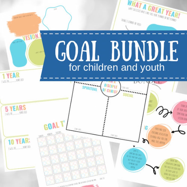 Activities Goal Setting Planner for Kids Primary Activity Days LDS ...
