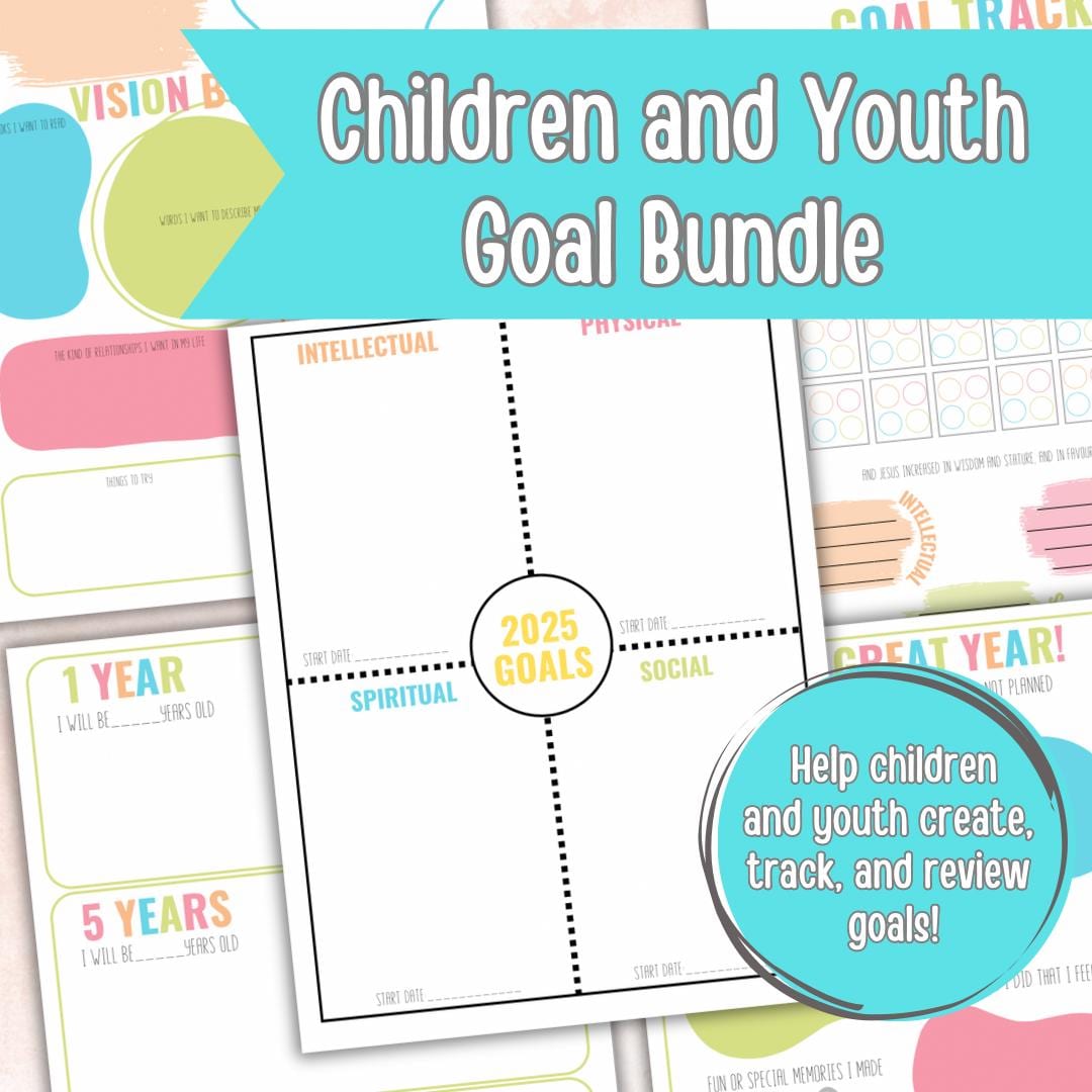 Activities Goal Setting Planner for Kids Primary Activity Days LDS ...