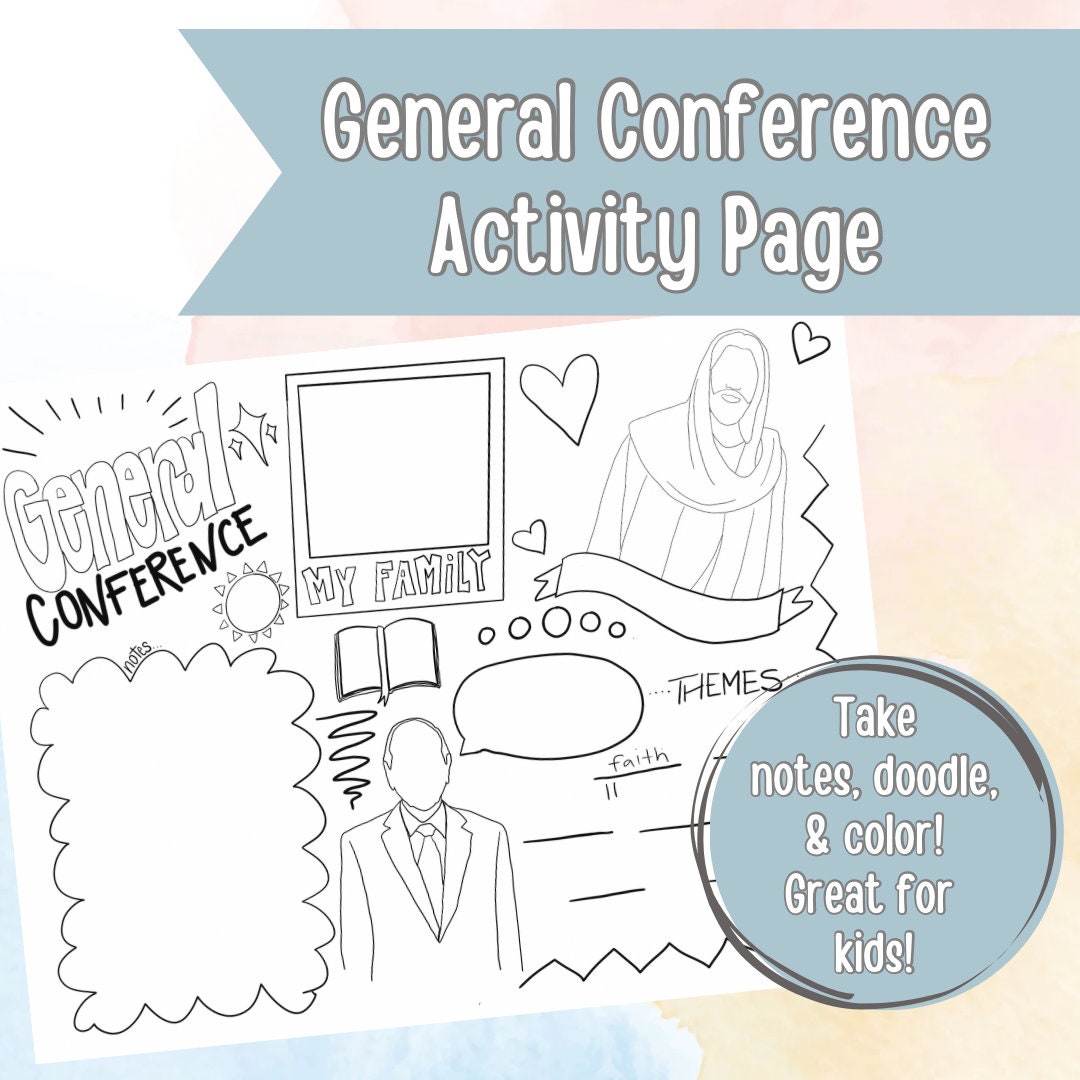 LDS General Conference Activity Page for Kids Coloring Activities for ...