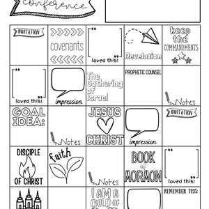 LDS General Conference for Teens and Kids Study Notebook Activities ...