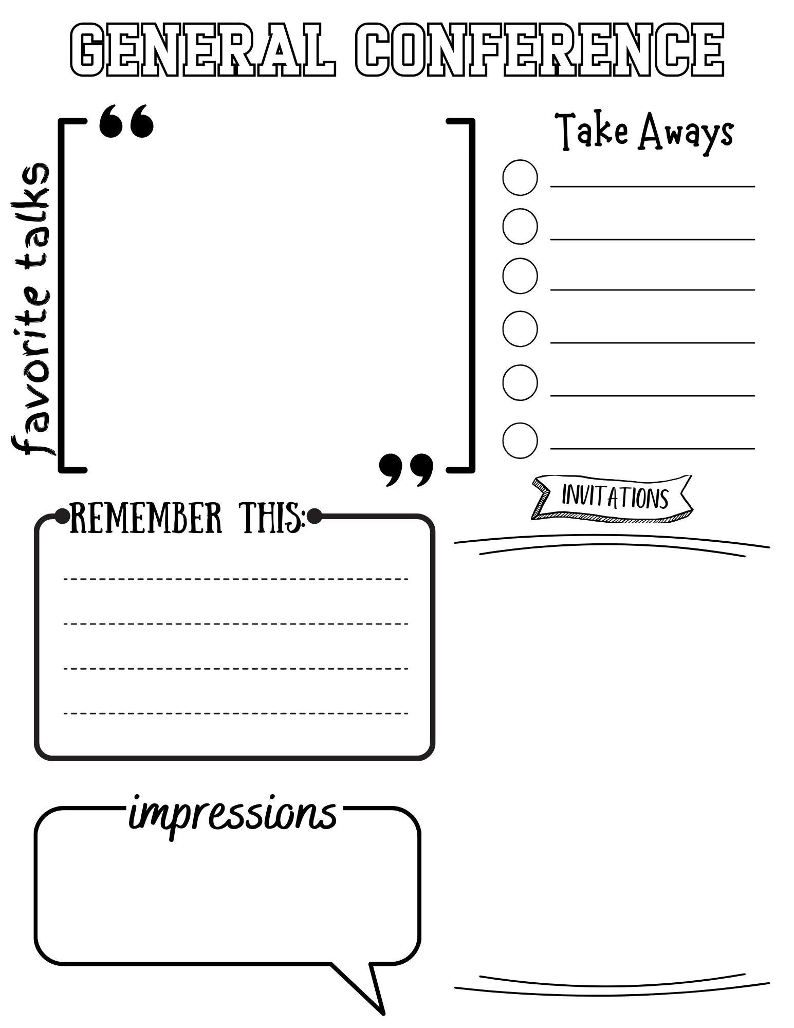 LDS General Conference for Teens and Kids Study Notebook Activities BINGO Conference Squares for ...