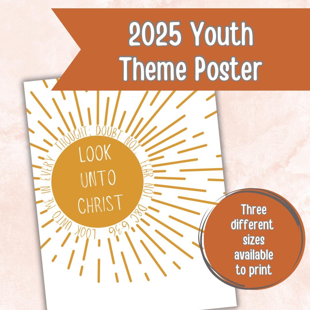 2025 Youth Theme Come Unto Christ LDS Young Women Young Men Mutual New ...