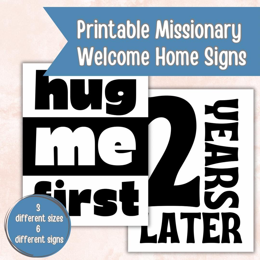 Missionary Welcome Home Signs for Airport Printable Posters for ...