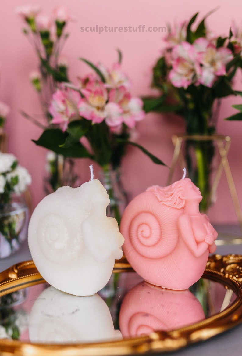 Siren / Mermaid Soy Candle, Ocean Decor, Mythical Sculpture, Underwater ...