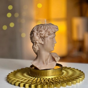 David Bust Soy Candle, Renaissance Sculpture, Art Decor - Etsy