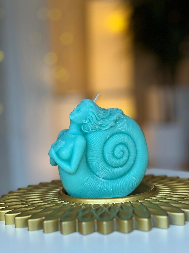 Siren / Mermaid Soy Candle, Ocean Decor, Mythical Sculpture, Underwater ...