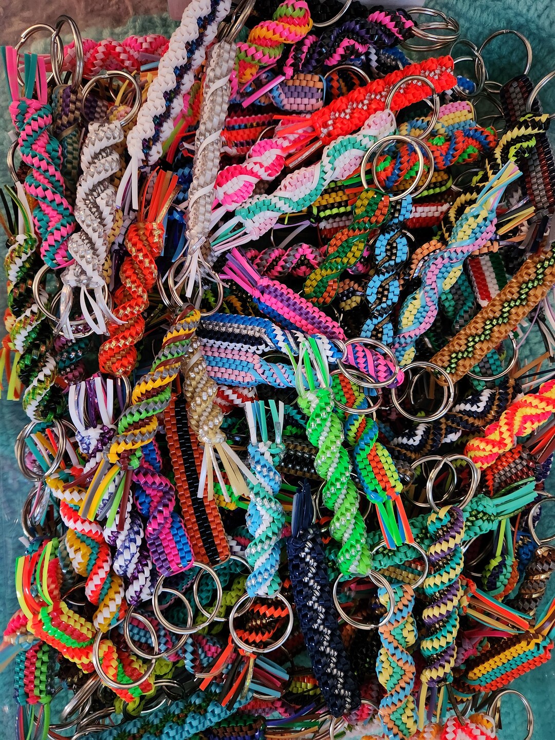 10 Rexlace Boondoggle Plastic Lace Keychains Plastic Lace Assortment ...