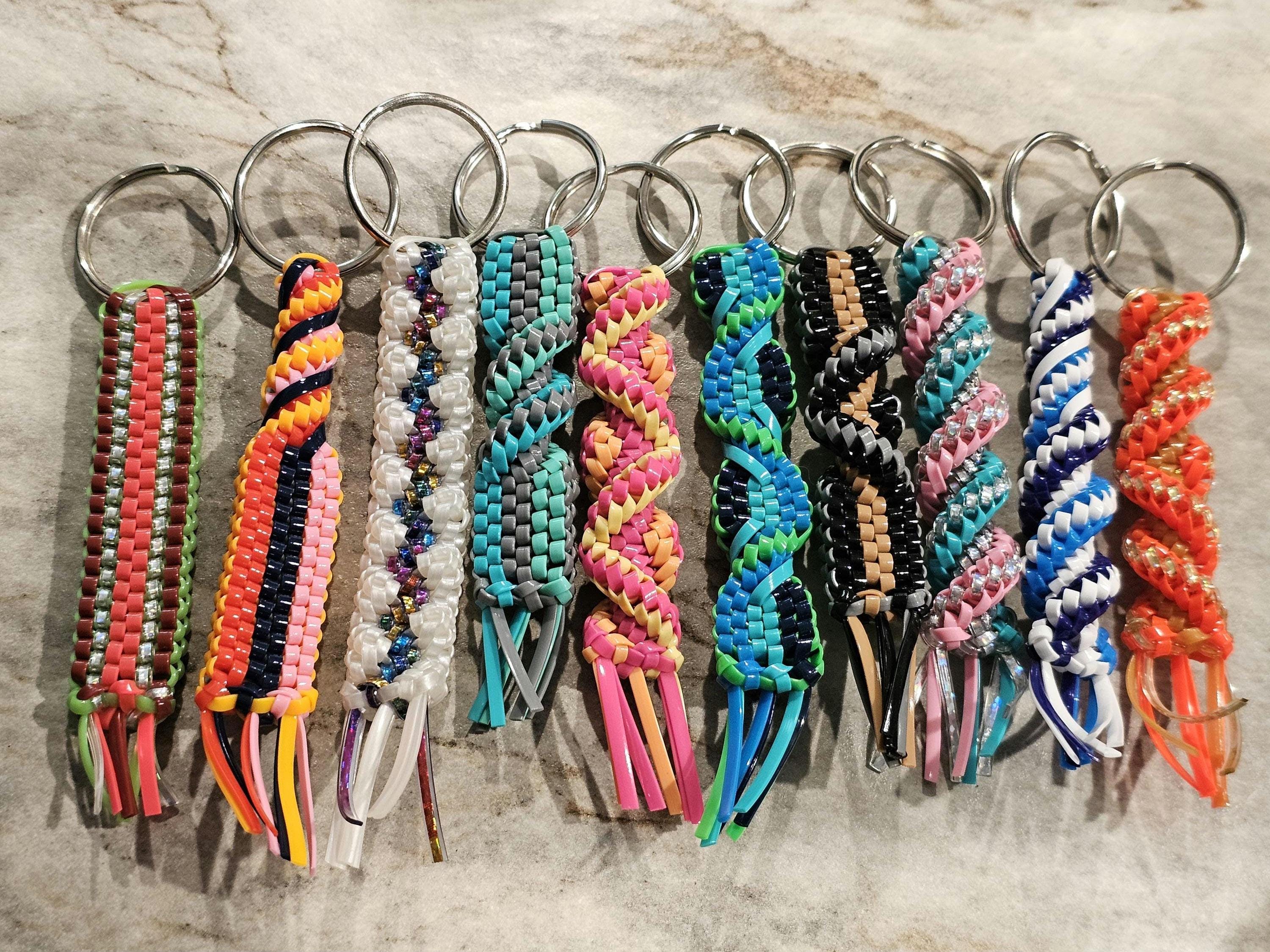Rexlace Boondoggle Plastic Lace Keychain Lot of 10 Keychains Pre ...