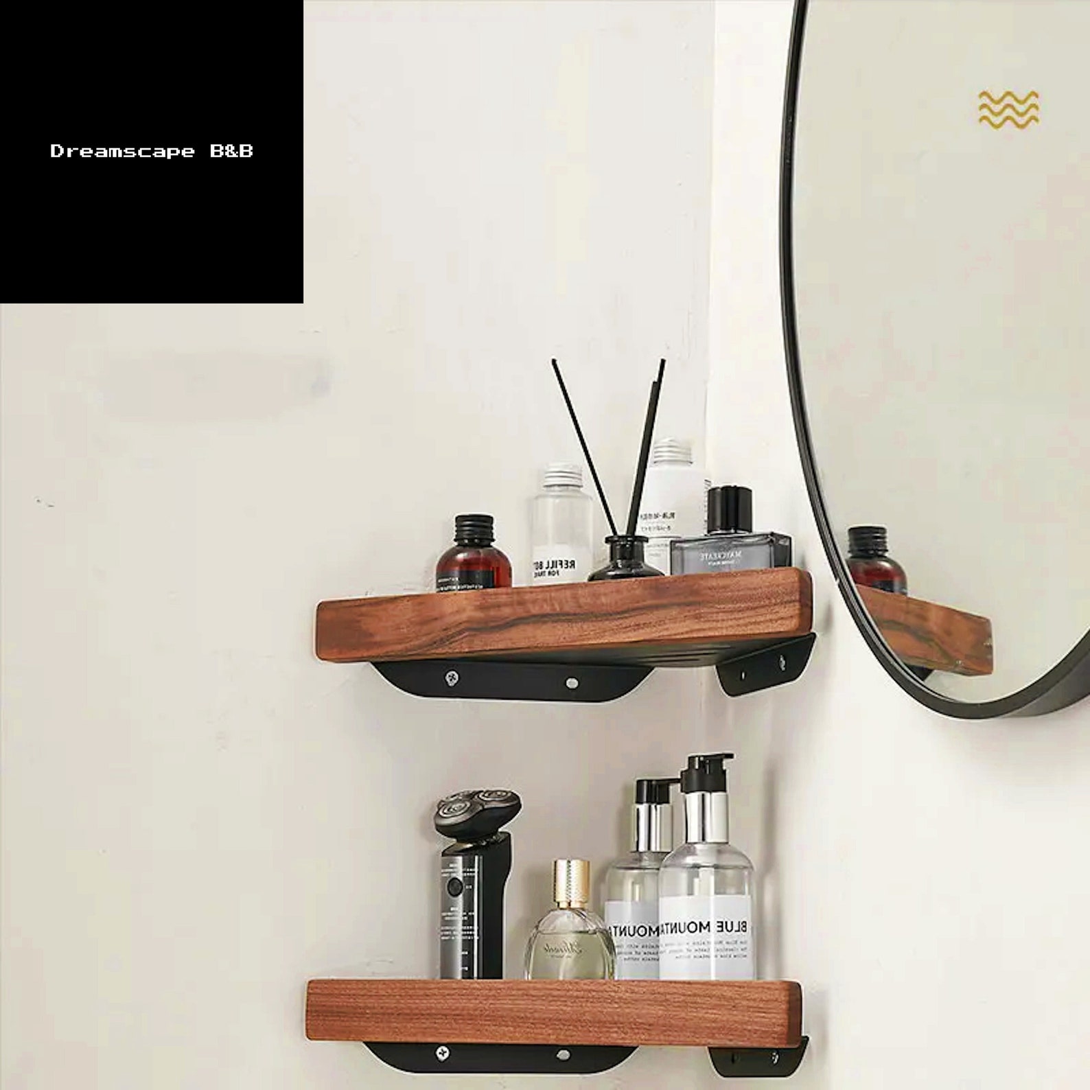 Corner Floating Shelf Wall Mount Bathroom Storage Rack - Etsy