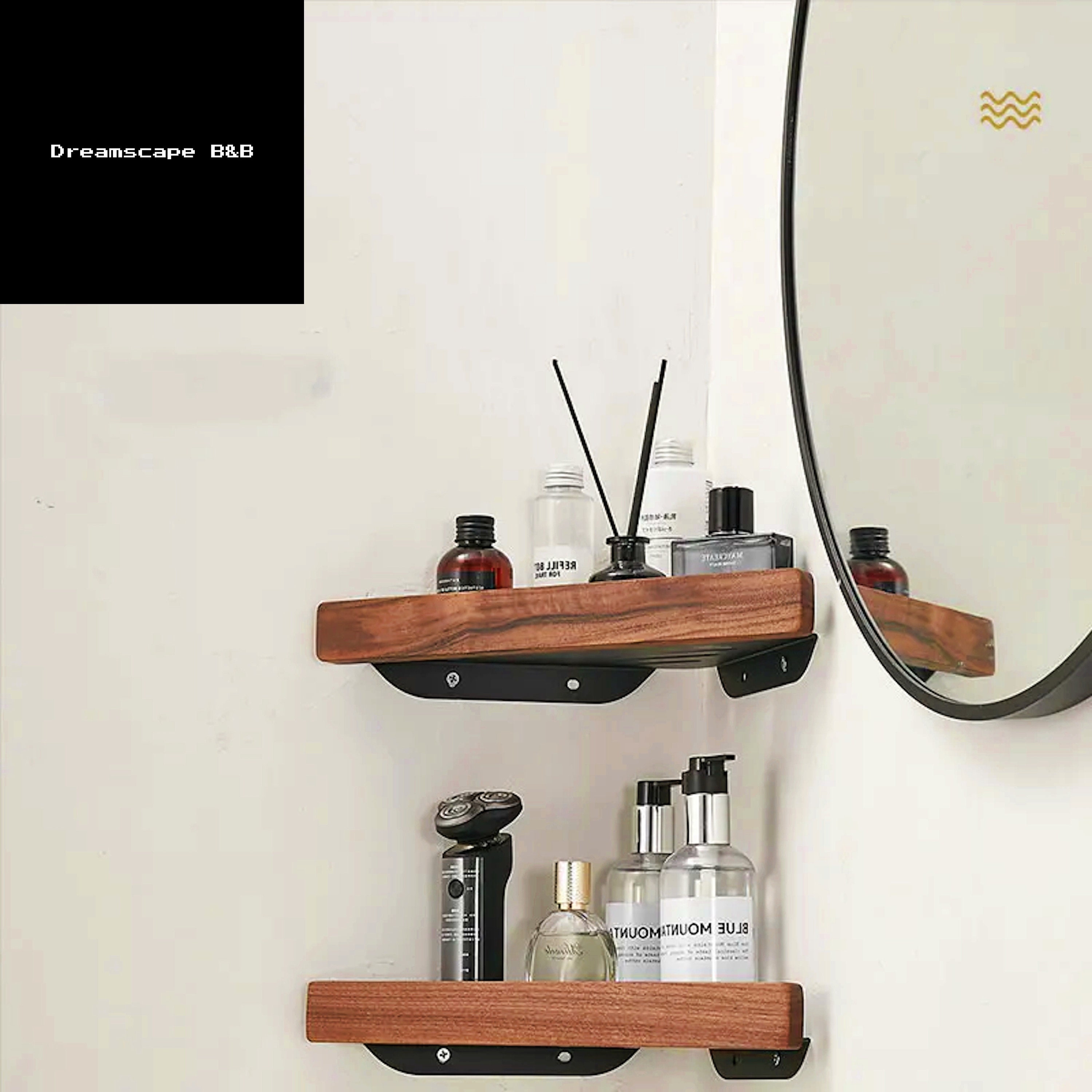 Corner Floating Shelf Wall Mount Bathroom Storage Rack - Etsy