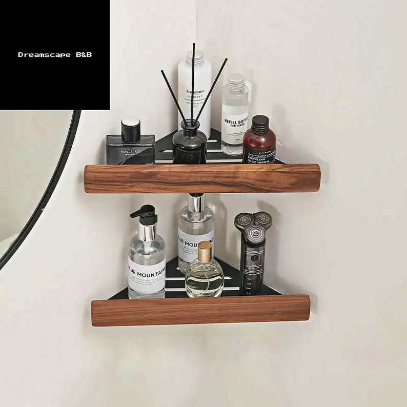 Corner Floating Shelf Wall Mount Bathroom Storage Rack - Etsy