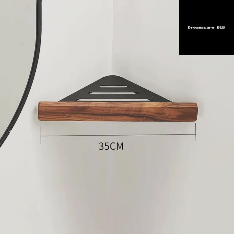Corner Floating Shelf Wall Mount Bathroom Storage Rack - Etsy