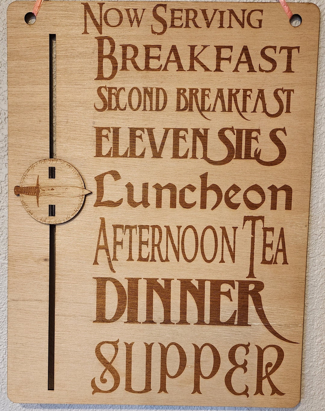 Second Breakfast Sign W/ Sliding Selector - Hobbit & Lord of the Rings ...