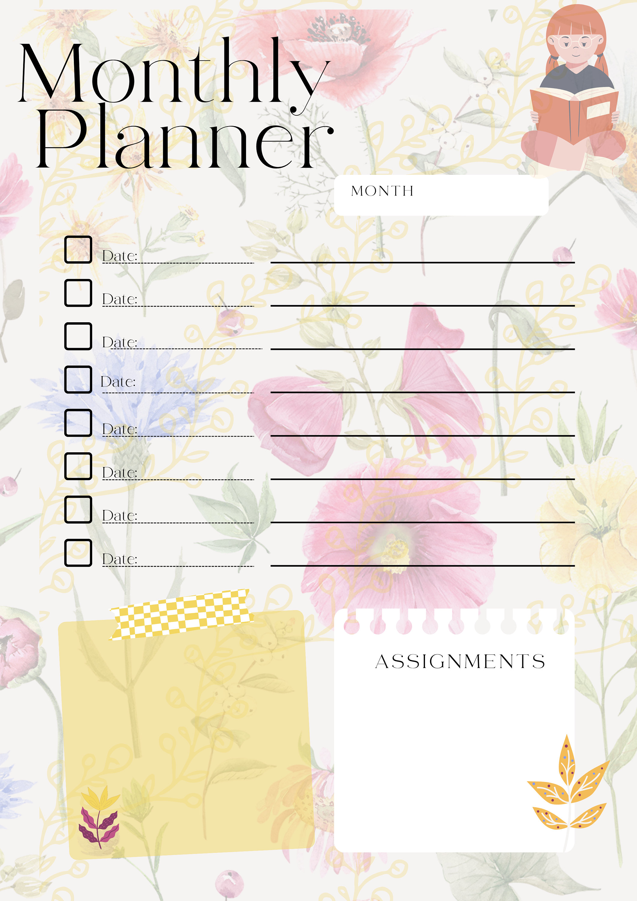 Printable Digital Planner Life Organizer Weekly and Monthly - Etsy