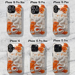 Intricate White Dragon Tough iPhone Case, Mythical Majesty, Fantasy ...