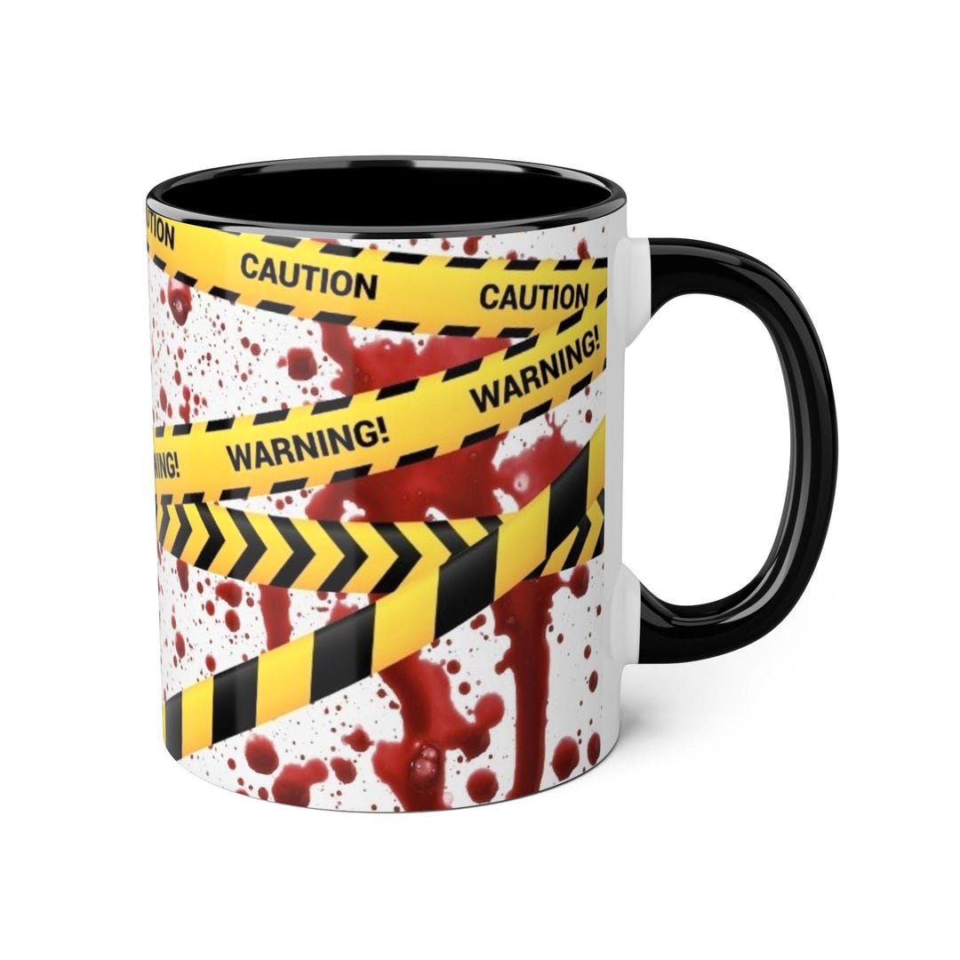 Murder Scene Accent Mug, Crime Scene Coffee Cup, Graphic Mug, Detective ...