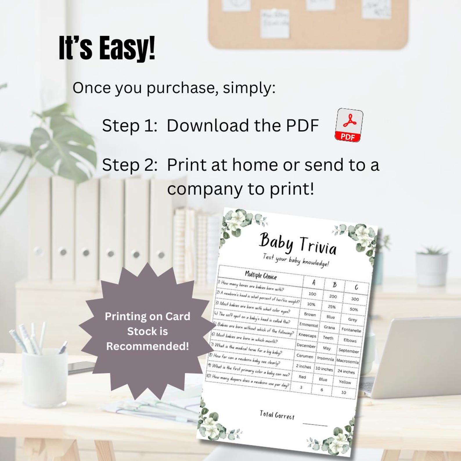 Baby Trivia Shower Game Baby Trivia Baby Shower Game Baby Shower Trivia ...