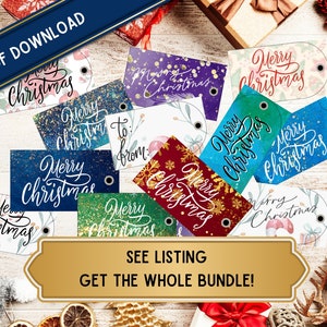 Poinsettia Printable Christmas Gift Tags - Festive Holiday Labels for ...