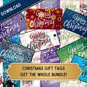 Poinsettia Printable Christmas Gift Tags - Festive Holiday Labels for ...