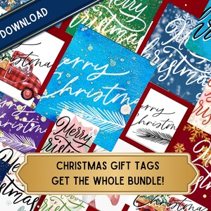 Poinsettia Printable Christmas Gift Tags - Festive Holiday Labels for ...