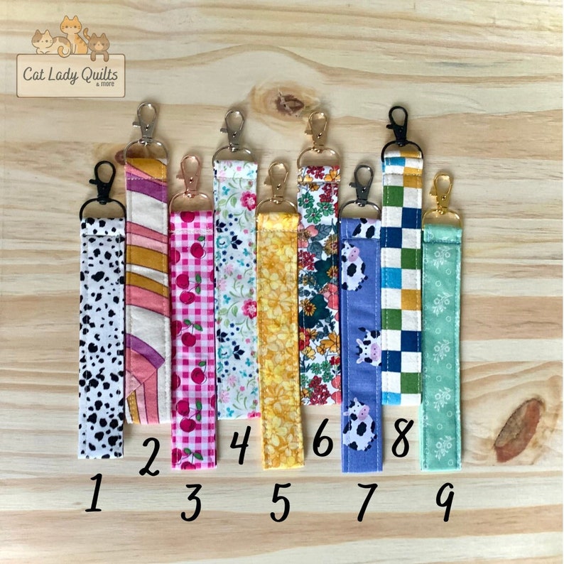 Key Fob Wristlet, Keychain, Key Holder, Fabric Key Fob, Cute Keychain ...