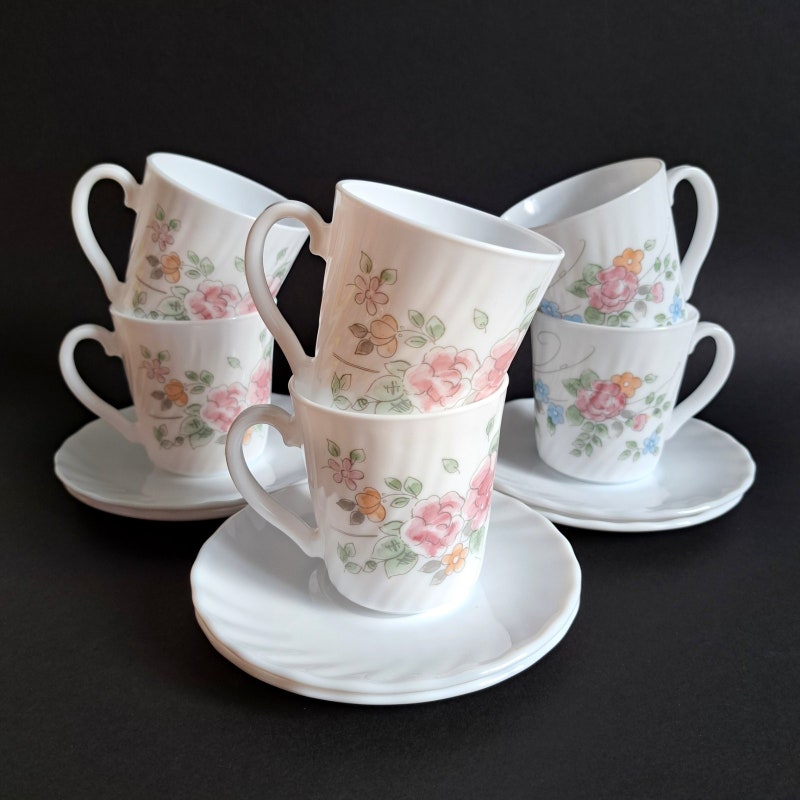 Arcopal Tea Cups - Etsy
