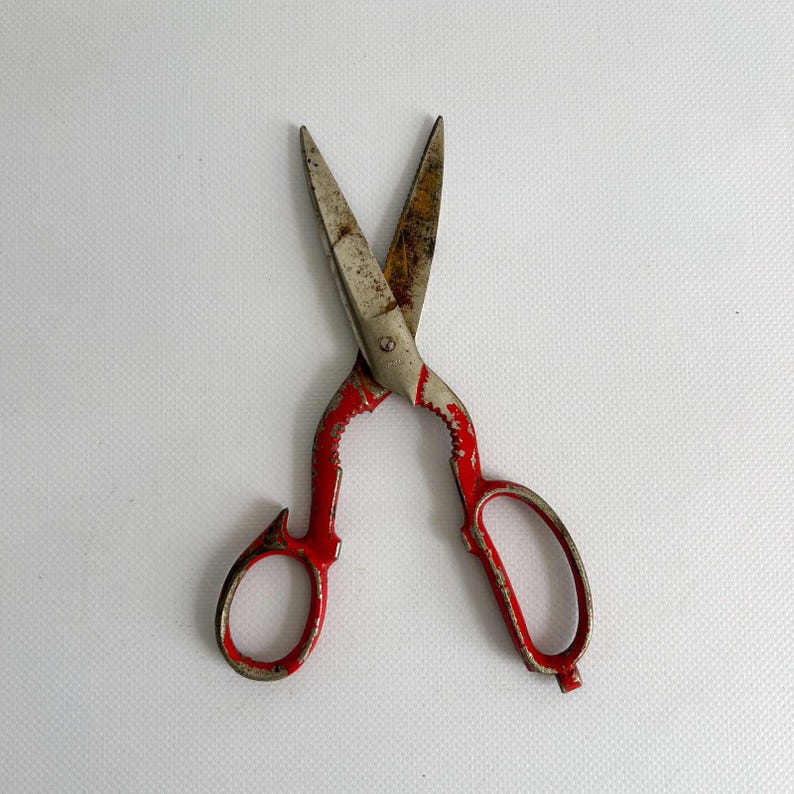 Set of 4 Vintage Scissors/ Old Sewing Scissors/ Craft Workshop ...
