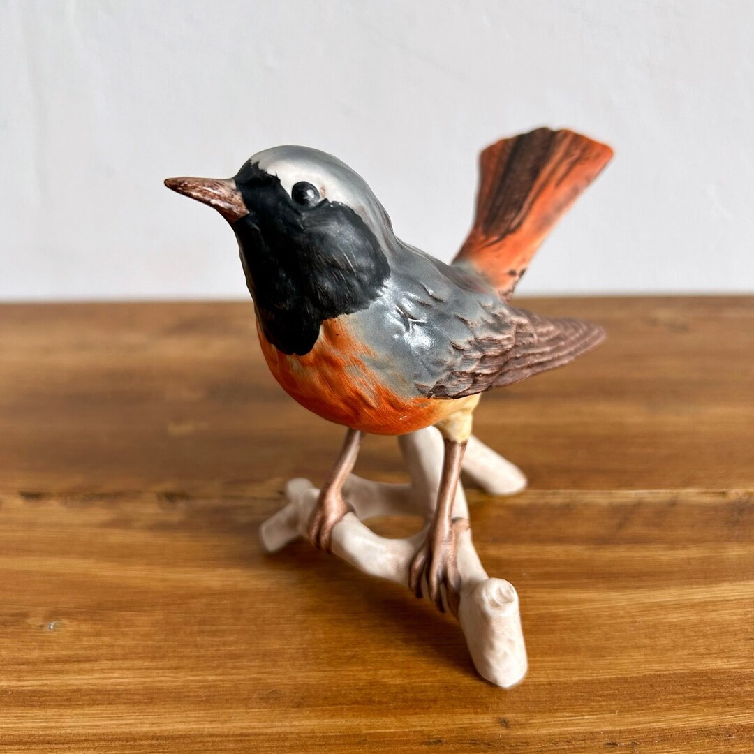 Goebel VINTAGE Bird Figurine/ RARE Goebel Bird/ Redstart Bird Germany ...