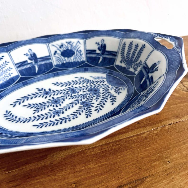 Antique Porcelain Dutch Chinoiserie Long Eliza Plate 13 Made in Holland ...
