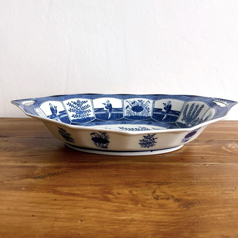 Antique Porcelain Dutch Chinoiserie Long Eliza Plate 13 Made in Holland ...