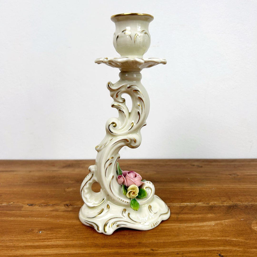 Vintage Porcelain Candlestick Holder Rudolf Kammer/ Candle Holders Made ...