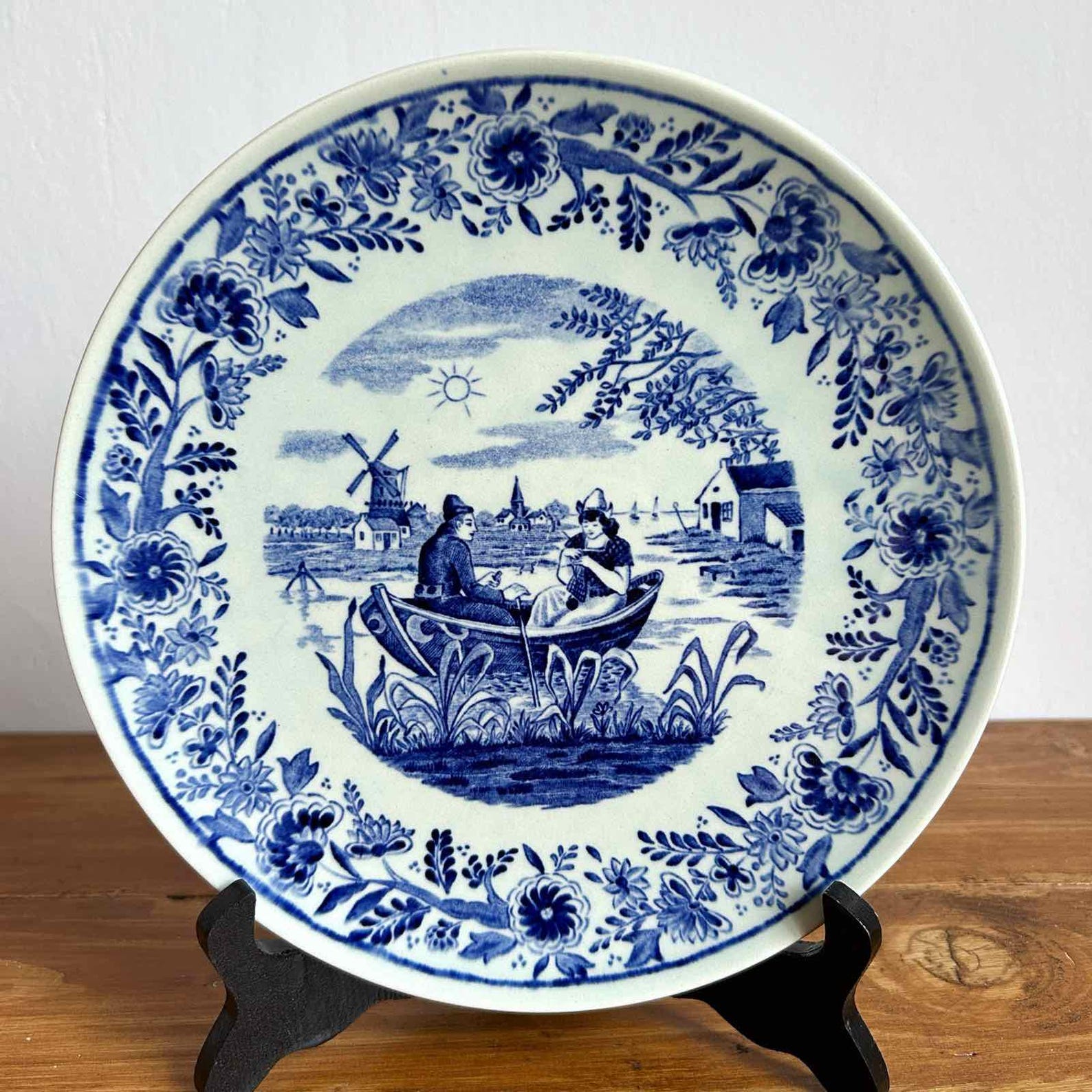 SET of 2 Vintage Boch Delft Belgium Wall Plates / Rare Delft Boch ...