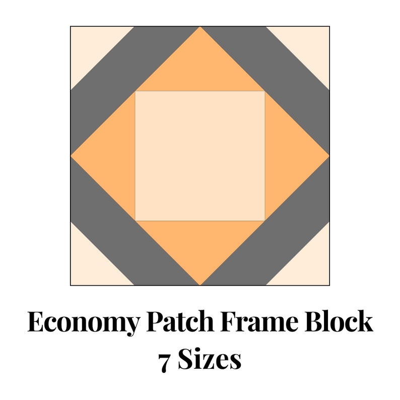 Economy Patch Frame Foundation Paper Piecing Templates Multiple Sizes ...