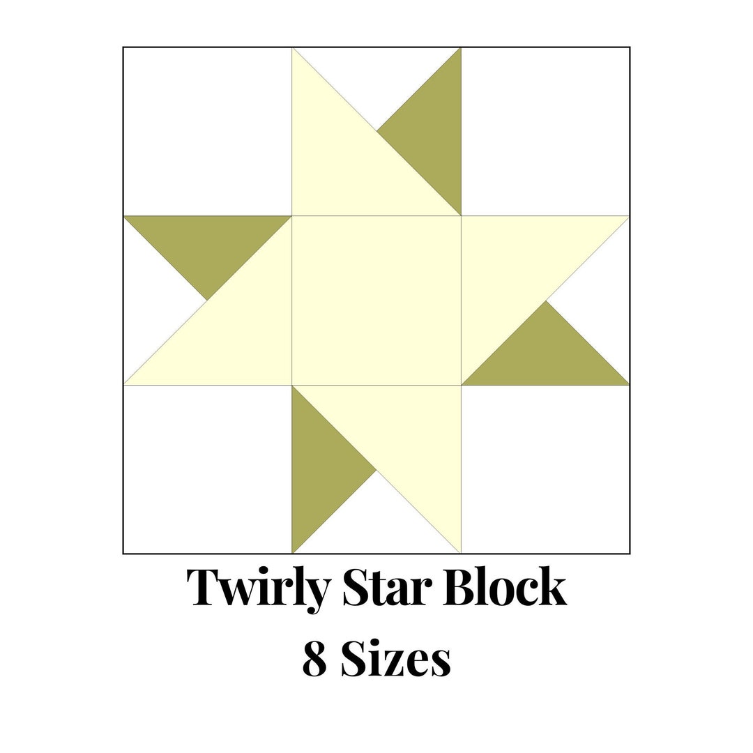 Twirly Star Foundation Paper Piecing Templates Multiple Sizes Pattern ...