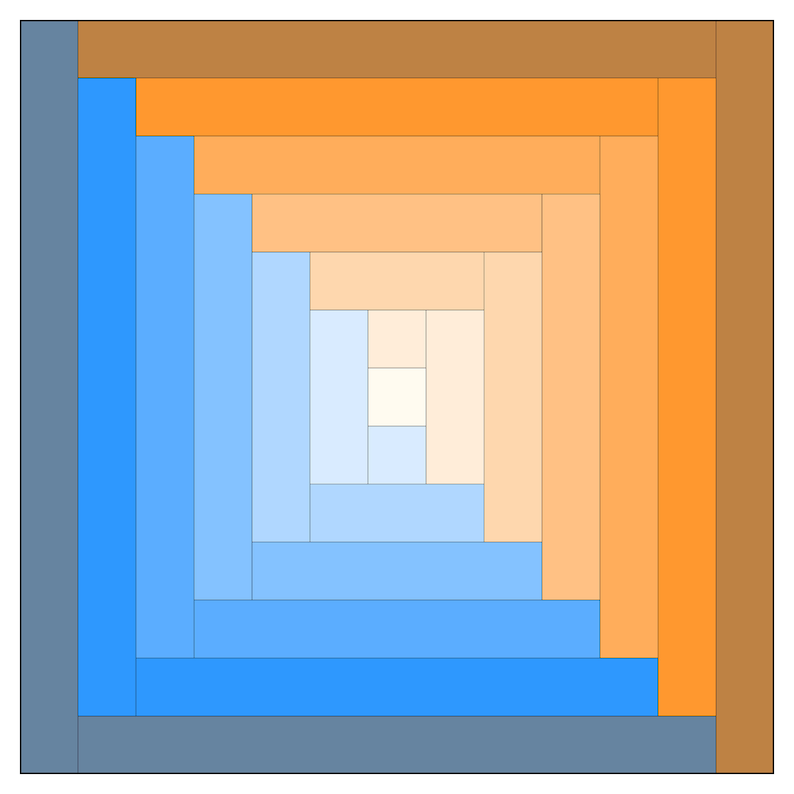 Courthouse Steps Foundation Paper Piecing Templates Multiple Sizes ...