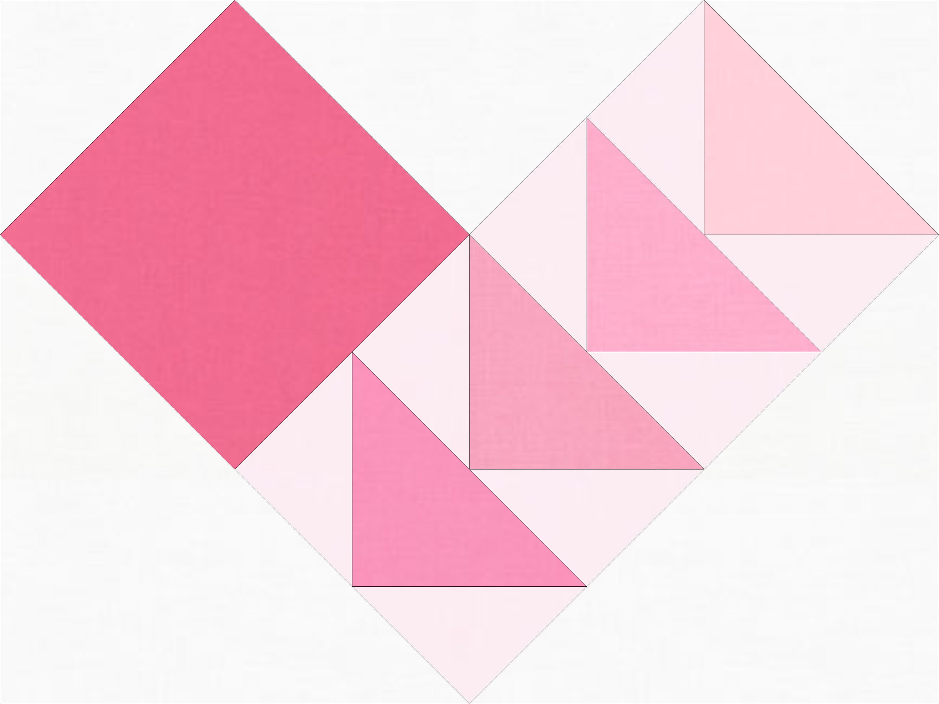 Foundation Paper Piecing Flying Geese Heart Templates Multiple Sizes ...