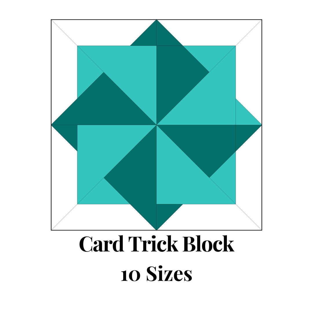 Card Trick Foundation Paper Piecing Templates Multiple Sizes Pattern ...