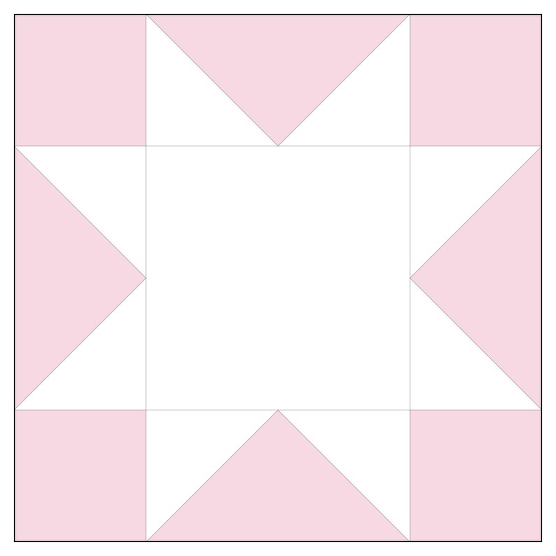 Sawtooth Star Foundation Paper Piecing Templates Multiple Sizes Pattern ...